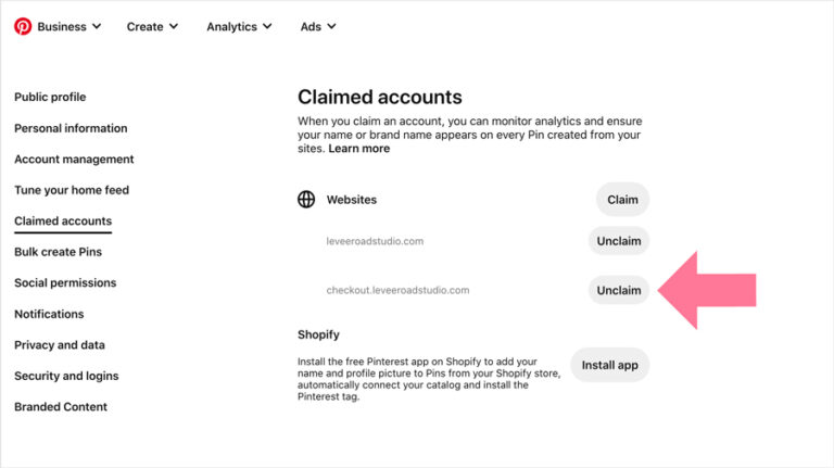 How to Claim a Website on Pinterest | Levee Road Studio