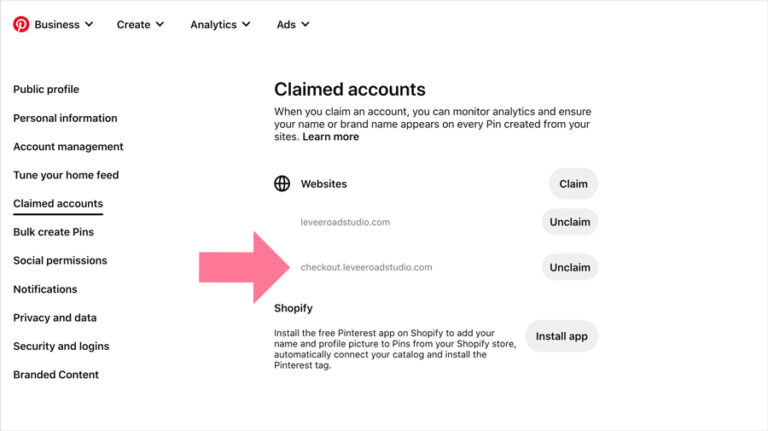 How to Claim a Website on Pinterest | Levee Road Studio