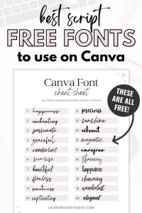 Best Free Script Fonts on Canva (Part 2) | Levee Road Studio