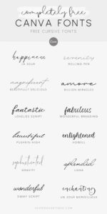 Best Free Cursive Fonts on Canva | Levee Road Studio