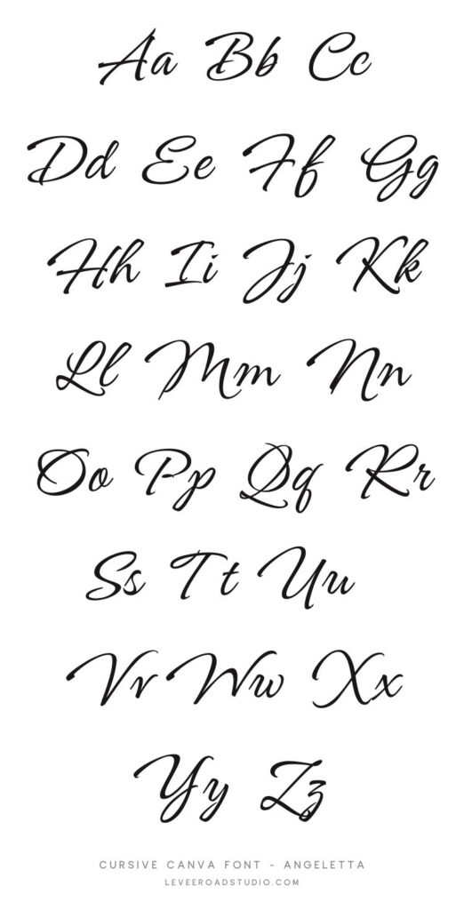 Pretty Cursive Fonts to Use on Canva | Levee Road Studio