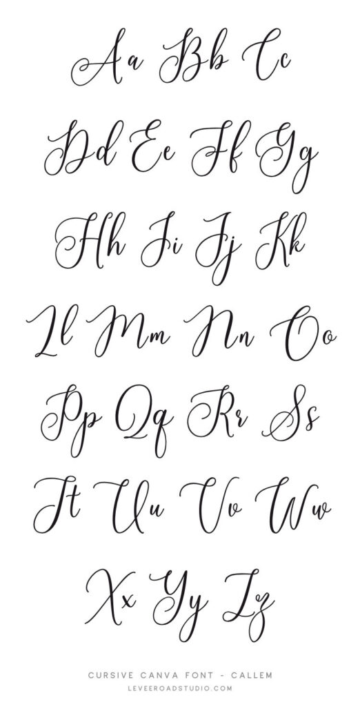 Pretty Cursive Fonts to Use on Canva | Levee Road Studio