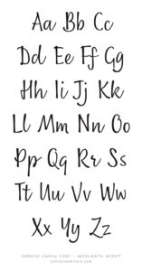 Pretty Cursive Fonts to Use on Canva | Levee Road Studio