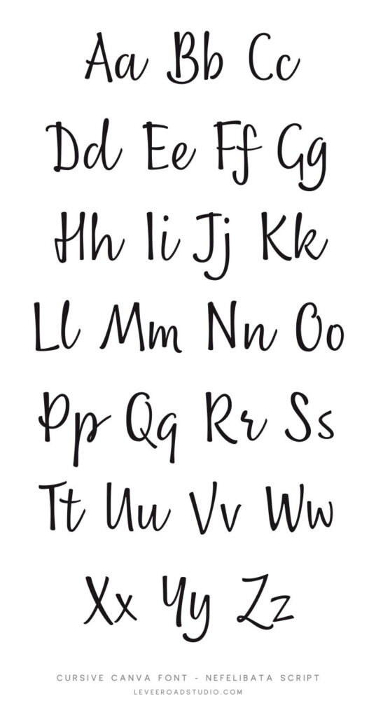 Pretty Cursive Fonts to Use on Canva | Levee Road Studio