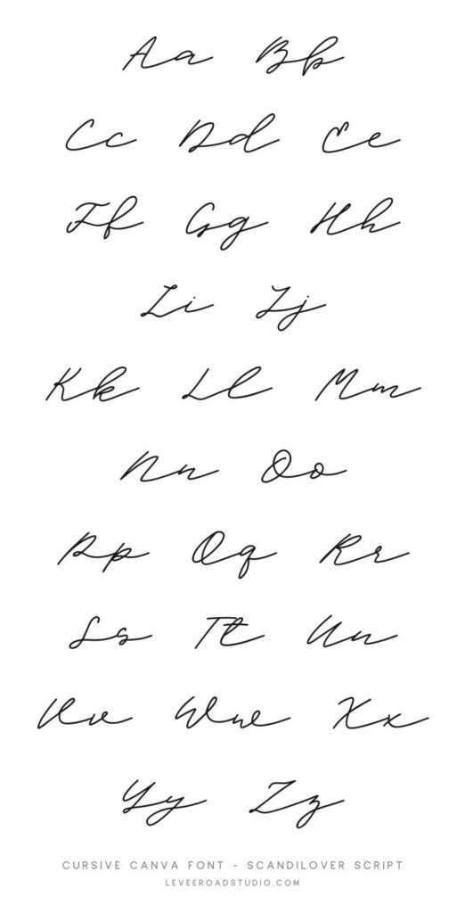 Pretty Cursive Fonts to Use on Canva | Levee Road Studio