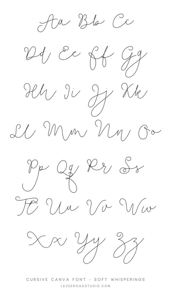 Pretty Cursive Fonts to Use on Canva | Levee Road Studio